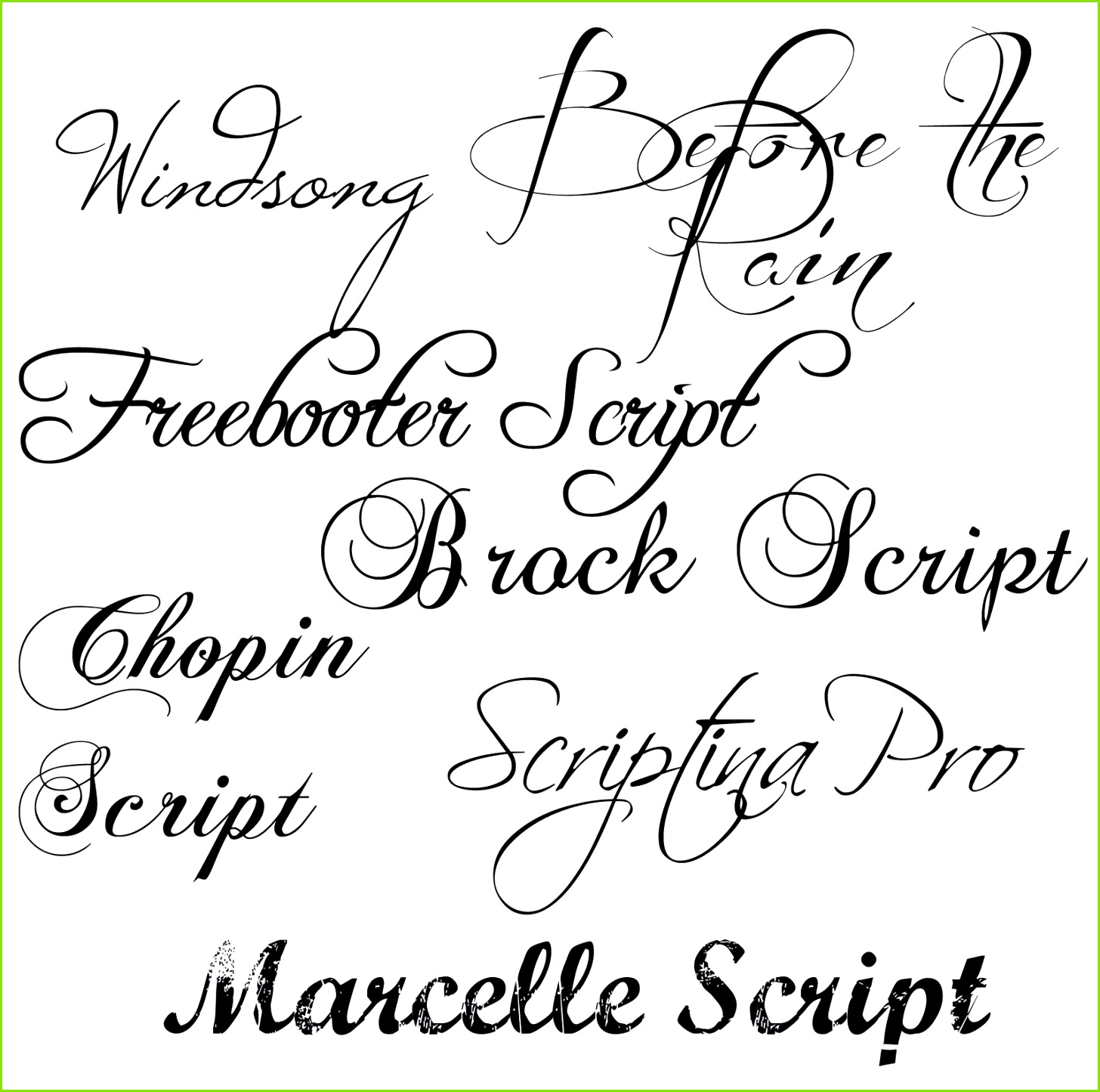Elegante Schriftarten Word Canvas cave